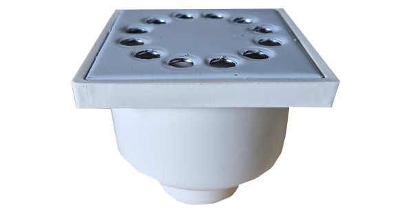 Trapas 50 plast./metal. tiesus 10x10 baltas